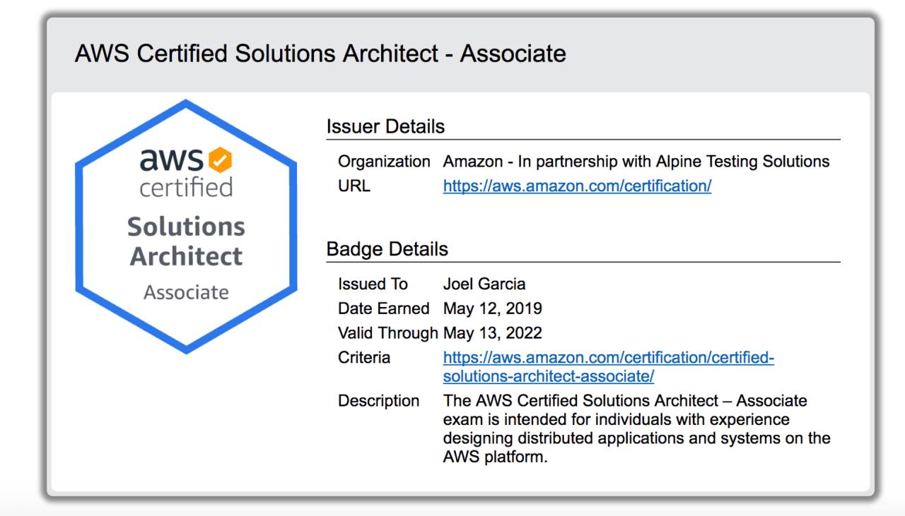 AWS Certified Solutions Architect Joel Garcia - Allcode